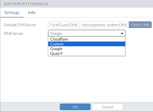 Configuring DNS Settings | FortiSASE | Fortinet Document Library
